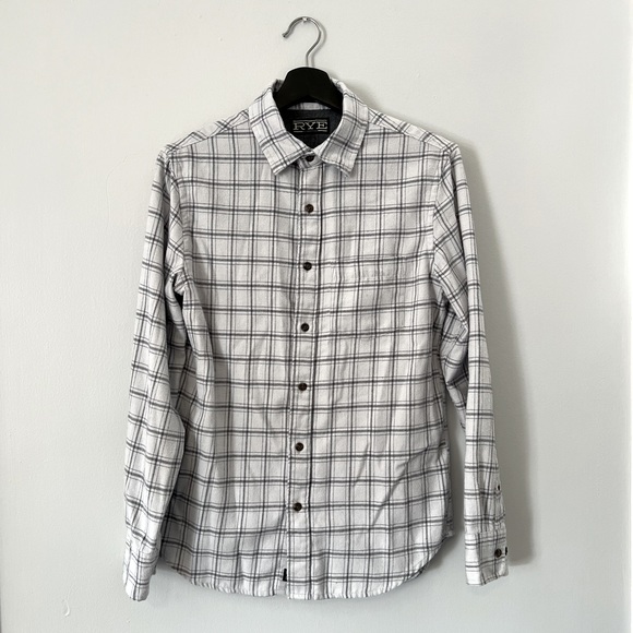 Rye | Shirts | Rye Slim Plaid Flannel Long Sleeve Button Down Shirt ...